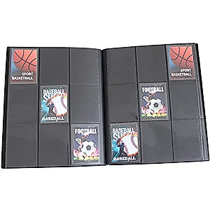 WINTRA Quality 9-Pocket Trading Card Album Folders , 360 Side Loading Pocket Card Binder for Trading Card (Black)