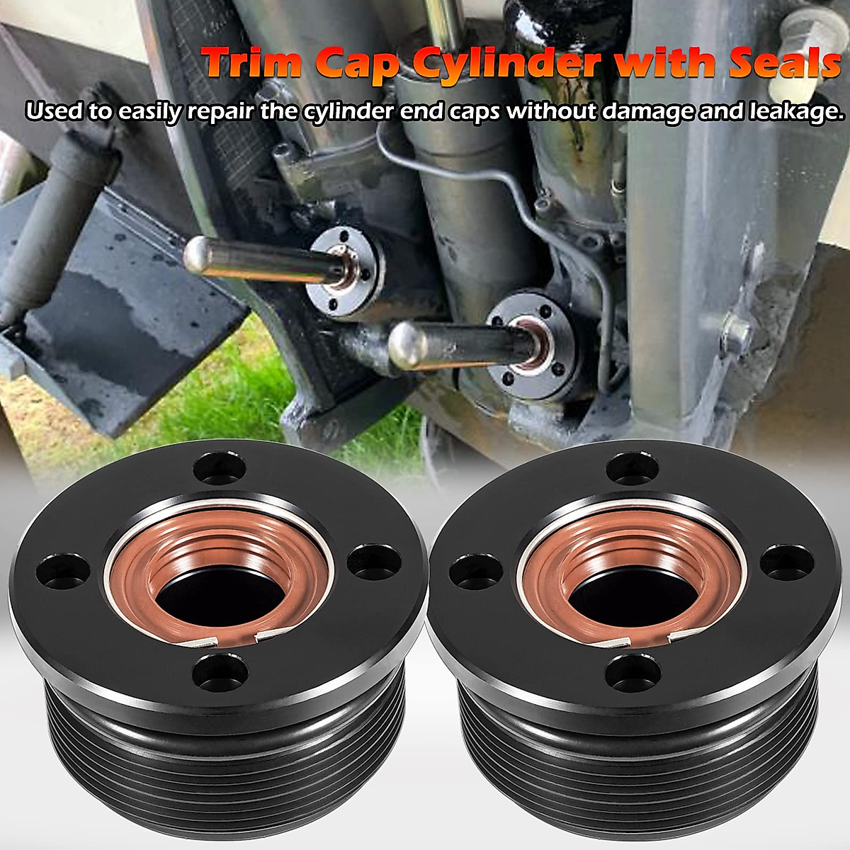 Trim Cap Cylinder with Seals 61A-43821-00-00 FSM040, Fits for Yamaha 200-225-250-300 HP (2-Pieces)