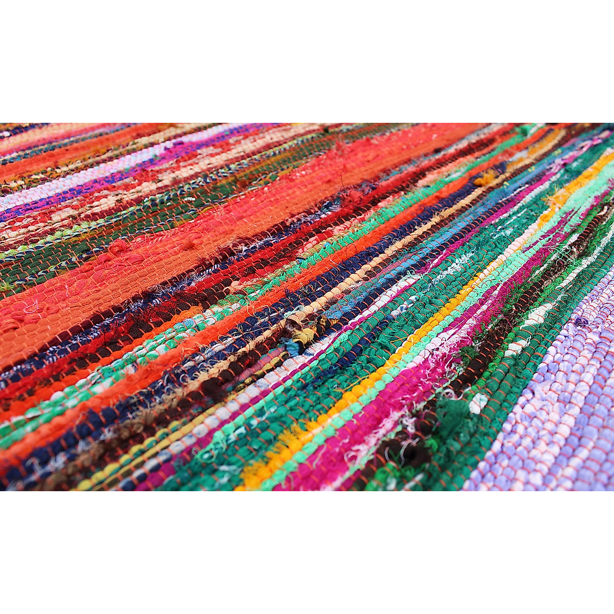 Handmade Braided Chindi Rug, Rag Rug, Area Rug, Carpet Rug, Runner Rug 3x5 Foot, 4x6 Foot, 5x7 Foot, Carpet Rug (4x6 Foot)