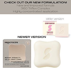 SUPERZERO Nourishing Conditioner Bar for Thinning Hair, Luxury Hair Care, Healing Moisture Creating Soft and Strong Hair, Sulfate Free, Plastic Free, Vegan, and Stylist Recommended