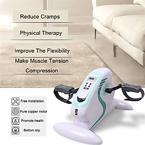 Fitness Motorized Electric Mini Exercise Bike/Pedal Exerciser,Electric Pedal Exerciser for Seniors Portable Fitness Cycle for Arm/Leg Exercise Mini Cycling Trainer Stationary Exercise Leg Peddler