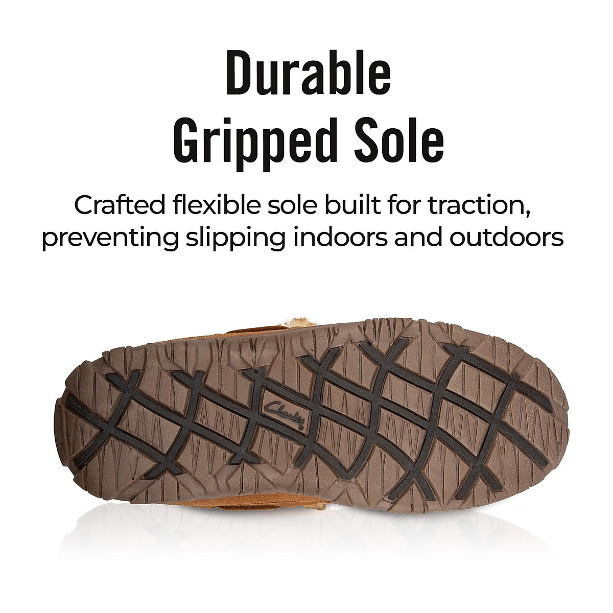 Clarks Mens Suede Venetian Moccasin Slipper A345001 - Warm Plush Faux Fur Lining - Indoor Outdoor House Slippers For Men (11 M US, Cinnamon)