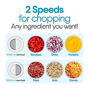 Tornado Electric Food Processor & Vegetable Chopper - Glass Food Processors, Meat Grinder, Food Chopper Electric, Mini Food Processor, Procesador de Alimentos Electrico, Small Blender Food Processor