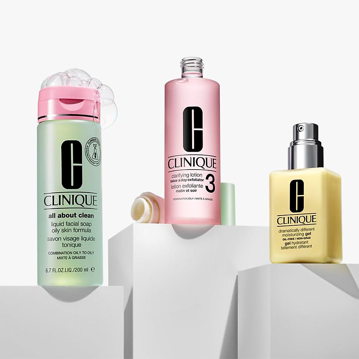 Clinique 3-Step Clarifying Lotion Face Exfoliator For Combination Oily Skin Types, Combination Oily Skin, 16.5 Fl Oz