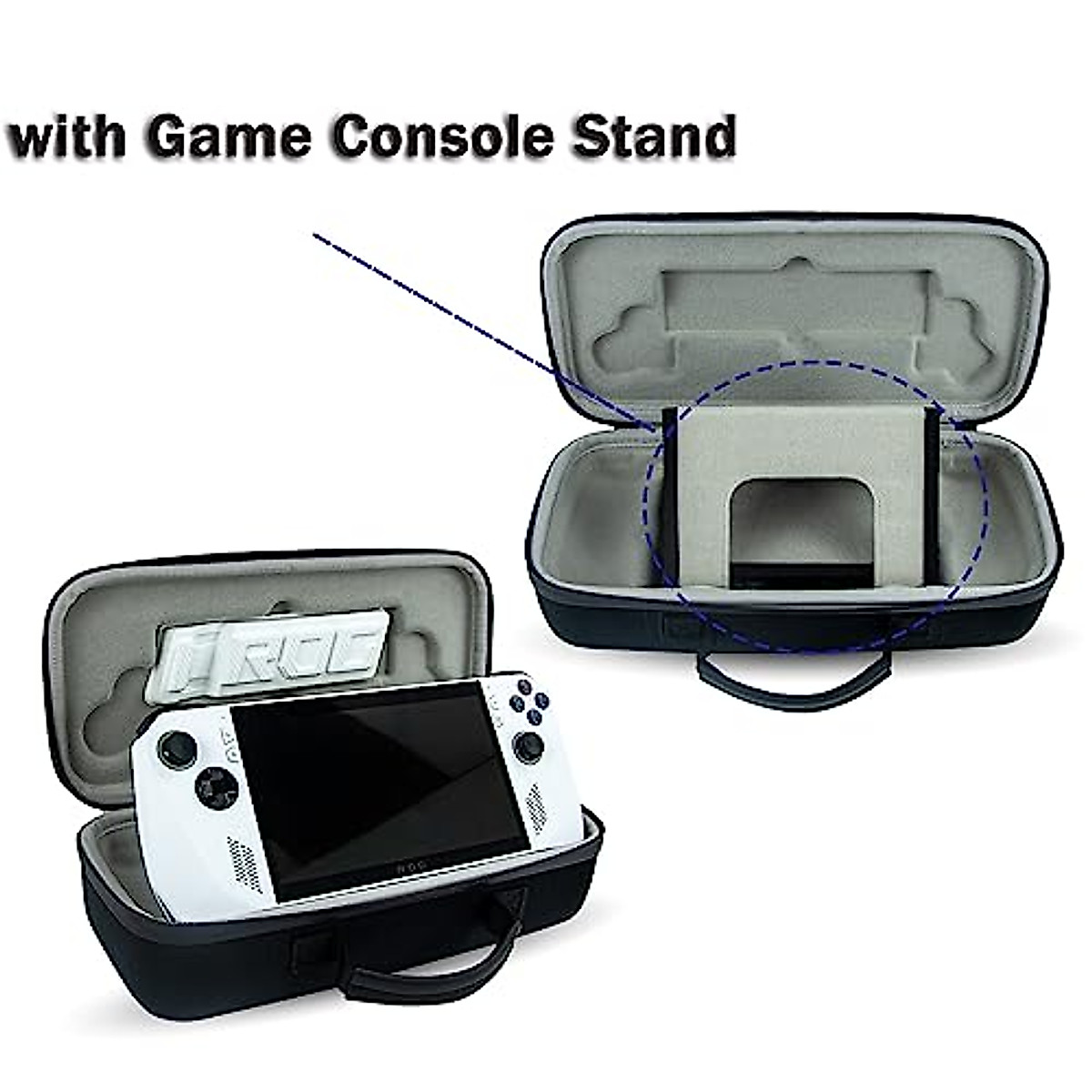 YipuVR Hard Carrying Case for ASUS ROG Ally, Waterproof Storage Bag Compatible with New Rogally Handheld Game Consoles, EVA Travel Storage Case