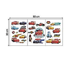 ufengke Cars Racing Story Wall Stickers DIY Removable Vinyl Peel and Stick Wall Decals for Nursery Boy's Room Bedroom