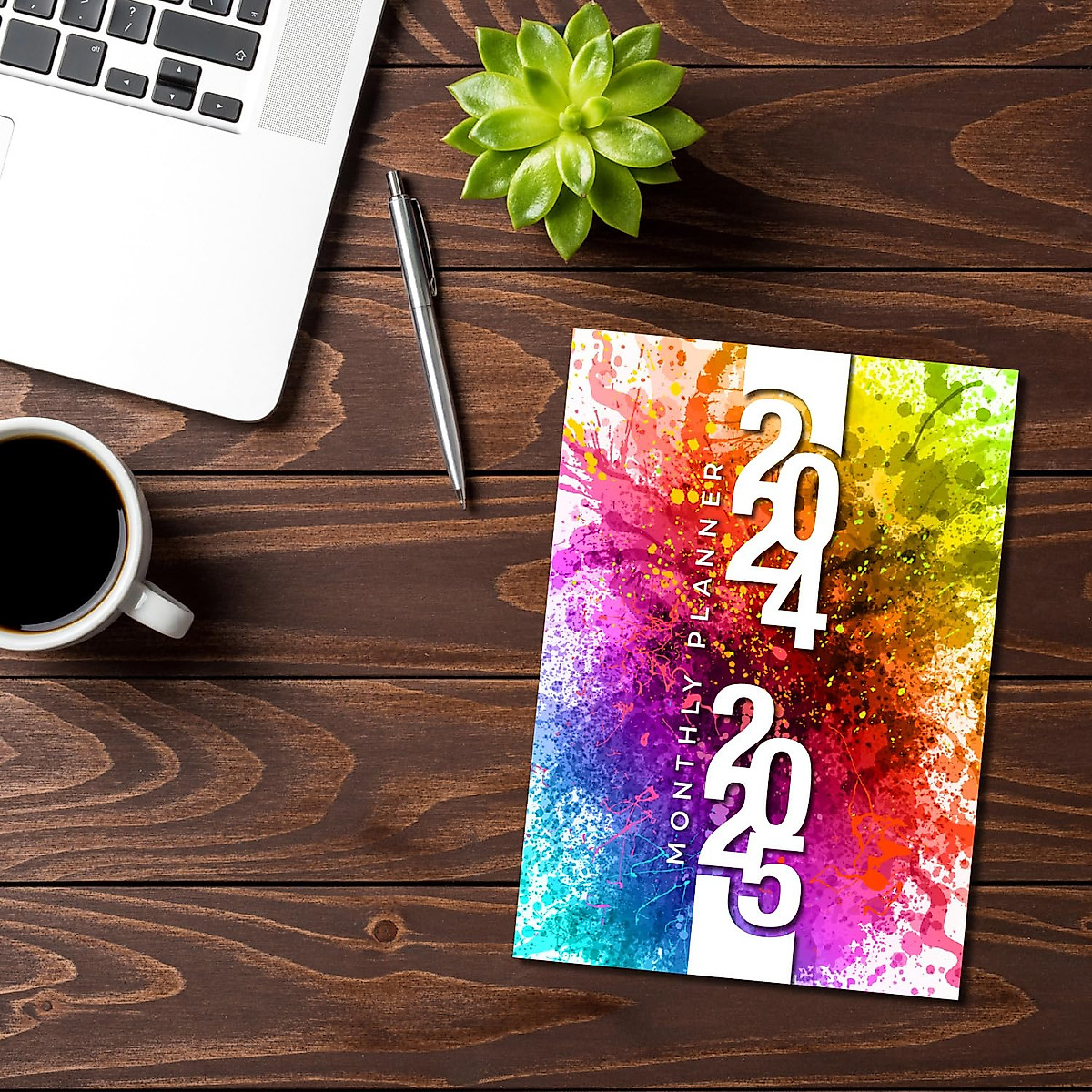 2024-2025 Monthly Planner, Jan-Dec, 7"x10", 100lb Cover, Spiral Bound, 2 Year Calendar Great For Home, Office & School Scheduling