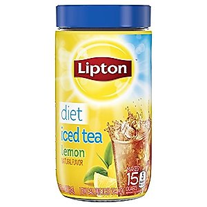 Lipton Diet Iced Tea Mix, Lemon, Makes 15 Quarts (Pack of 2)