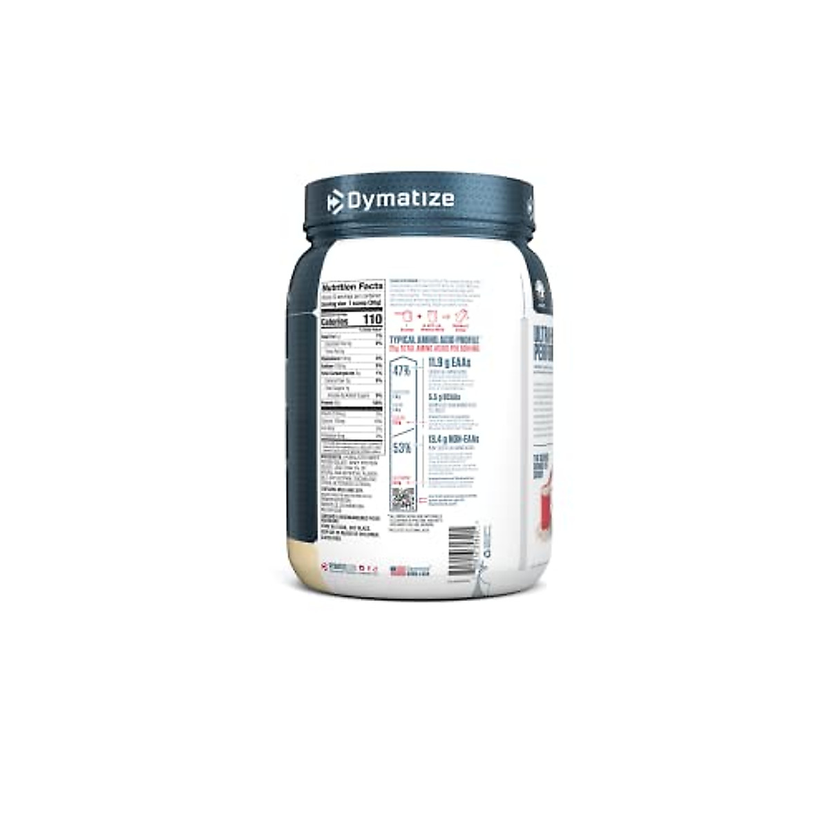 Dymatize ISO100 Hydrolyzed Protein Powder, 100% Whey Isolate , 25g of Protein, 5.5g BCAAs, Gluten Free, Fast Absorbing, Easy Digesting, Gourmet Vanilla, 20 Servings
