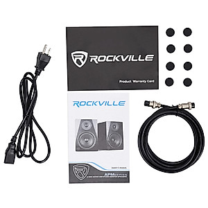 Rockville 5.25" 2-Way 250W Active/Powered USB Studio Monitor Speakers Pair (APM5C)