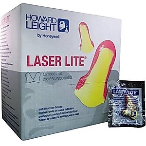 Howard Leight Laser Lite Foam Earplugs No Cords - MS92260 (1 Box) by Howard Leight