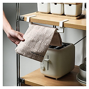 STARMS Simple Cabinet Door Single-Bar Towel Rack Kitchen Plastic Desktop Hanging Rag Rack Bathroom Non-Perforated Bath Towel Shelf