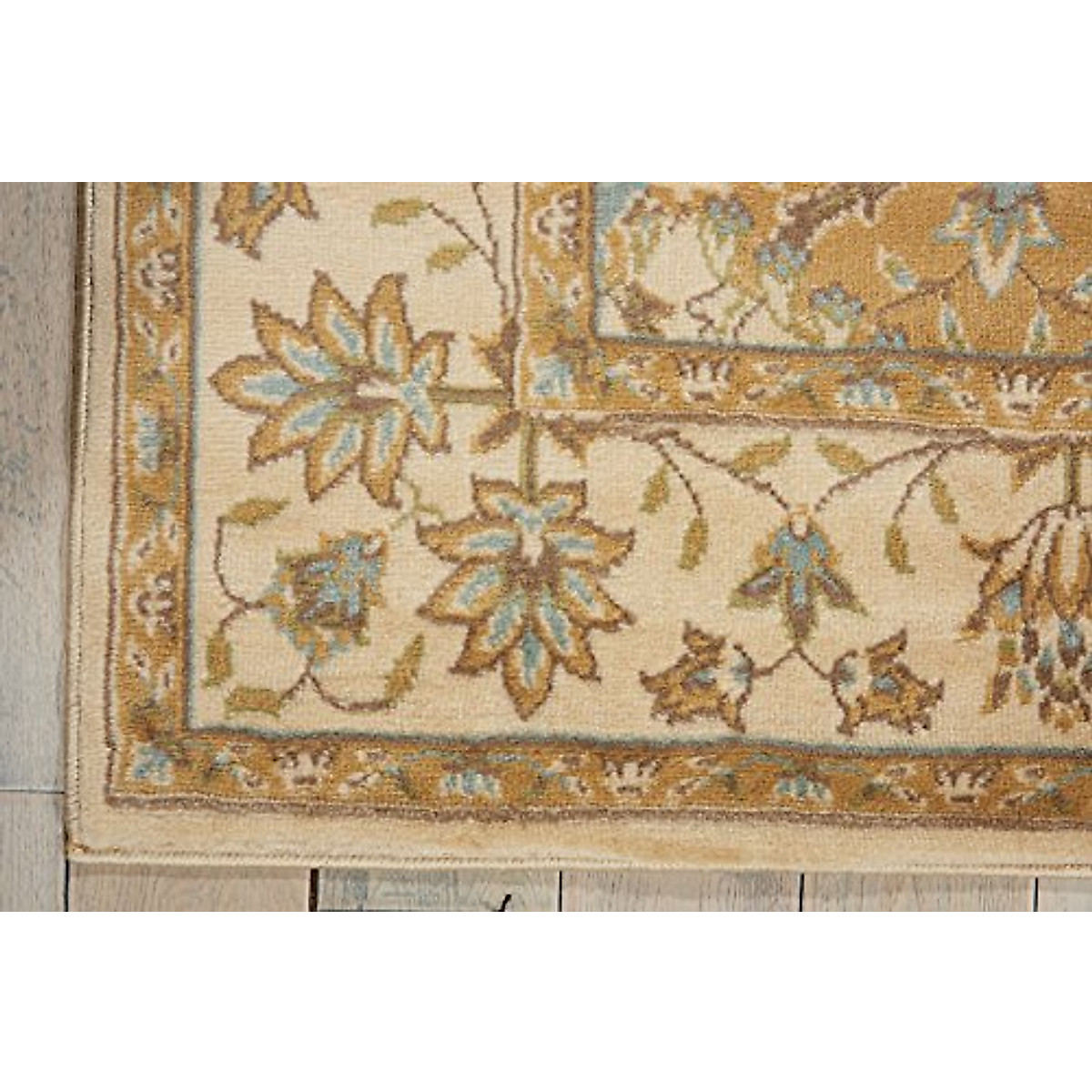 Nourison Modesto Traditional Beige 5'3" x 7'3" Area Rug, Easy Cleaning, Non Shedding, Bed Room, Living Room, Dining Room, Kitchen (5x7)