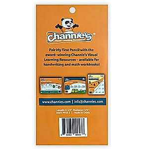 Channie's My First Pencil, Easy-to-Hold Write Size Graphite Jumbo Barrel Presharpened Wooden 2B Small Pencils for 3-7 Year Olds, Brown Color, 2 Pack (5 Pencils Each)