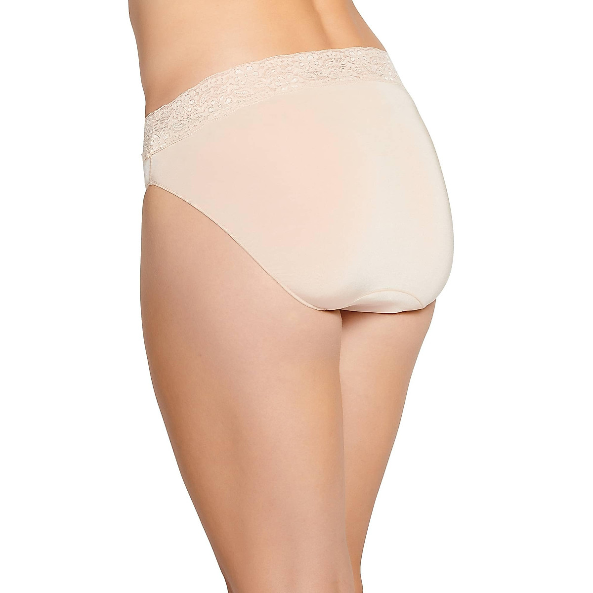 Jockey Women's Underwear No Panty Line Promise Tactel Lace Bikini, Light, 7