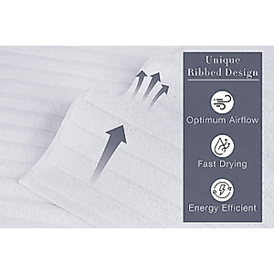 Classic Turkish Towels CTT Bath Sheets - Made with 100% Turkish Cotton, Absorbent & Ultra Comfy Sheets for Hotels & Spa, Set of 3 | 40"x65" (White)