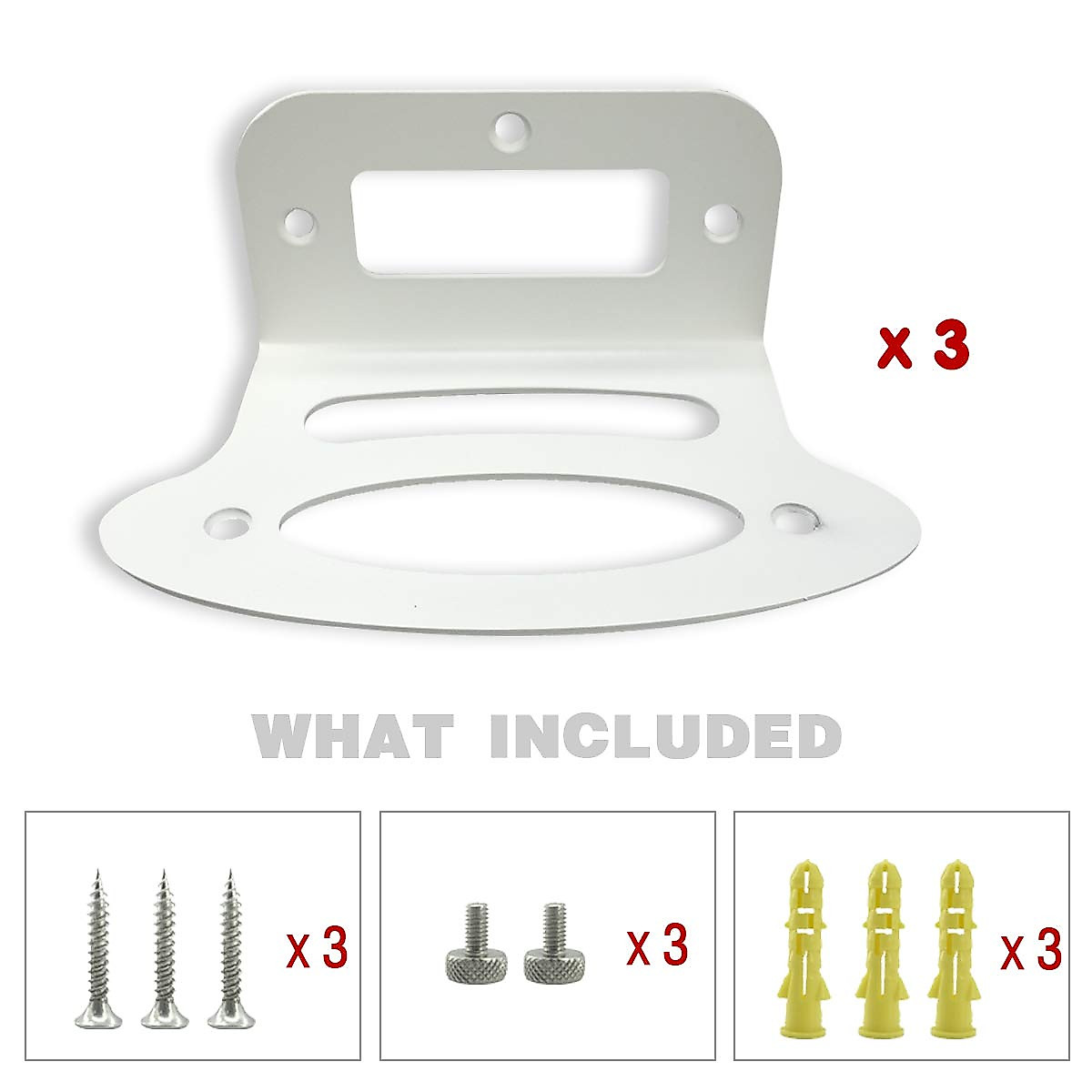 Orbi WiFi 6 Wall Mount, Sturdy Metal Made Stand Holder Bracket Compatible with Orbi Mesh WiFi 6 System RBK852 RBK853 RBS750 RBK752 RBK753 (3pcs)