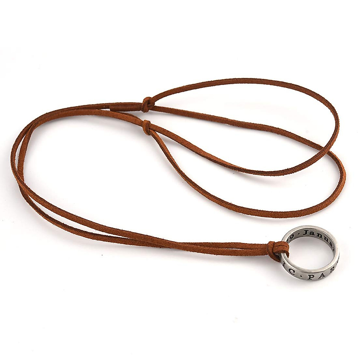 Dr's gift Uncharted 4 Nathan Drake Ring Necklace Engraved Pendant with Adjustable Leather Chain Handmade Jewelry Unisex Cosplay Game Fans Gift