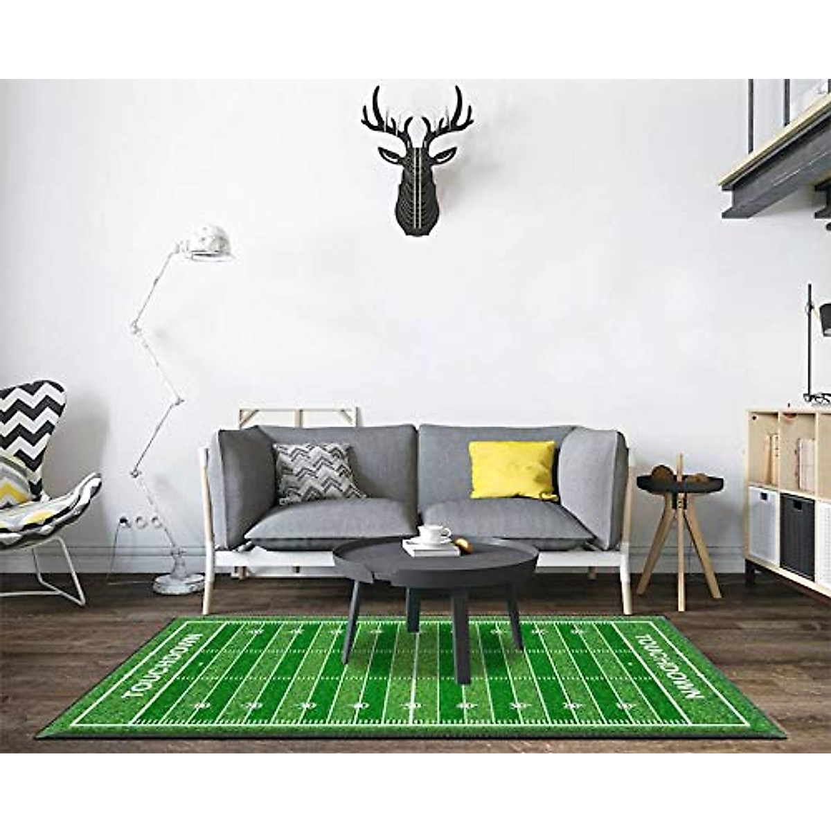 Home Area Runner Rug Pad American Football Field, Texture, Vector Illustration File Contains Thickened Non Slip Mats Doormat Entry Rug Floor Carpet for Living Room Indoor Outdoor Throw Rugs