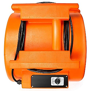 Dryser Air Mover Carpet Dryer 3 Speed 1 HP Industrial Floor Fan - Orange Stackable Carpet Drying Fan Floor Blower