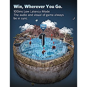 RAVESOUND True Wireless Earbuds Bluetooth 5.2 - Noise Cancelling Mic Ear Buds, 100ms Low Latency Earbuds with 25Hrs Play Time, IPX7 Waterproof in Ear Earbuds for Sport, Deep Bass Bluetooth Headphones