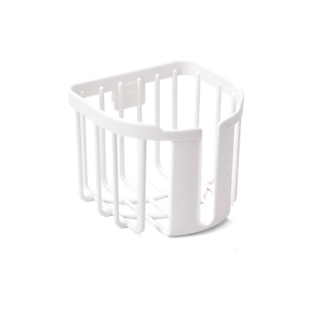 Toilet Paper Holder, Wall Mounted Bathroom Roll Tissue Wire Basket Toilet Paper Basket Self Adhesive Bathroom Storage Rack for Home Hotel(White)