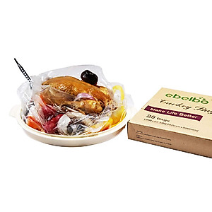 Ebelbo Oven Turkey Cooking Bags, Roasting Bags For Food, Multi-Purpose Kitchen And Garden Preserving Bag - Large Size 19x23.5 Inch, 25 Pack