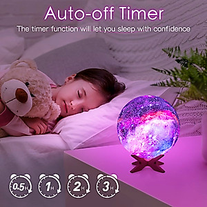 TOOGE 5.9 inch Moon Lamp Night Light for Kids Galaxy Lamp 16 Colors - Teen Girl Gifts Trendy Stuff - Birthday Christmas Gifts for Any Year Old Teenage Girls