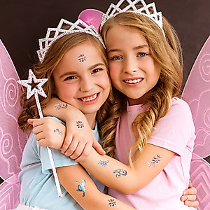 Kathfly 12 Packs Temporary Pens Washable Markers for Skin Shimmery Gel Pens for Girls Kids Party Stuffers, 6 Colors