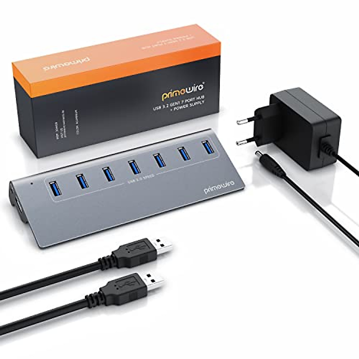 USB 3.0 Hub, Tendak 8 Ports Powered USB Hub Splitterwith Individual On/Off Switches and 5V/4A Power Adapter for PC Laptop HDD Disk Mac Pro/Mini