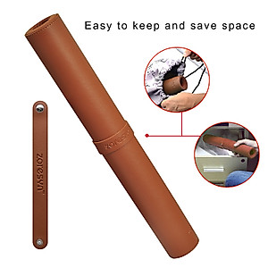 ZORESYN XL Large Mouse Pads (35.4"x15.8") - PU Leather Large Gaming Mousepad Desk Mat - Nonslip Base and Waterproof Desktop Keyboard Extended Mouse Mat (Light Brown, X-Large)