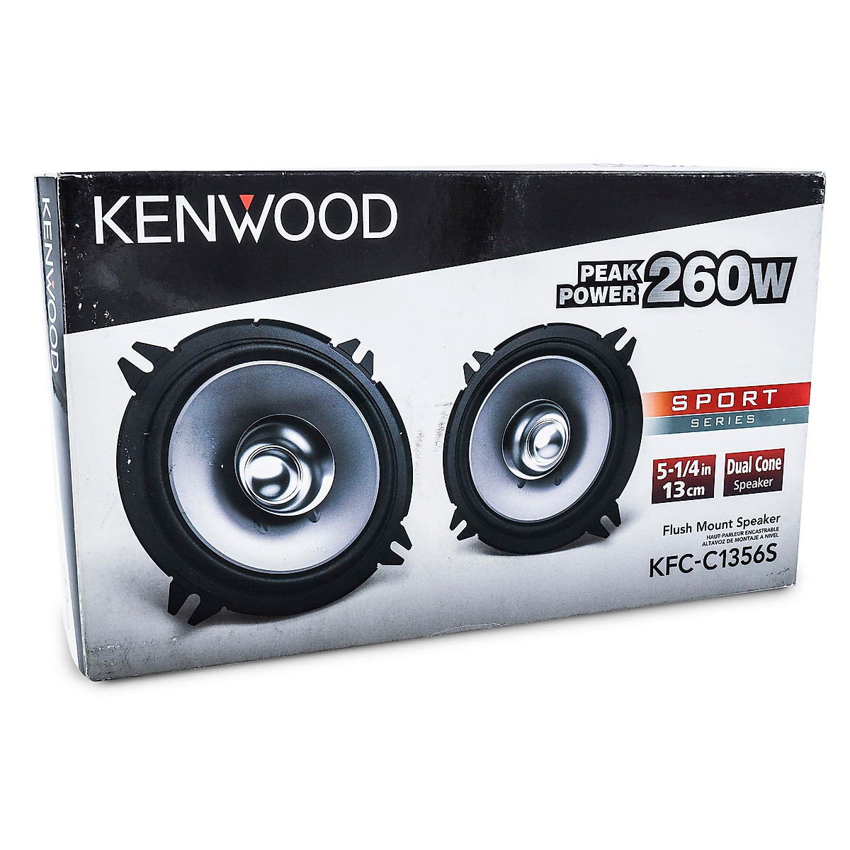 Kenwood KFC-C1356S 250 Watt 5.25-Inch Dual Cone Stereo Car Audio Speaker (1 Set)