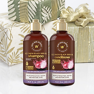WOW Skin Science Red Onion Black Seed Shampoo & Conditioner Duo 16.9 oz