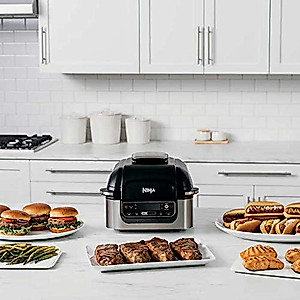 NINJA Foodi LG450 5-in-1, 4-qt. Air Fryer, Roast, Bake, Dehydrate Indoor Electric Grill (Renewed)
