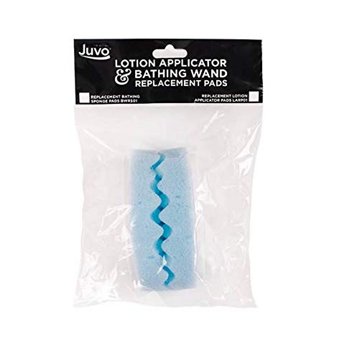 Juvo Products Replacement Bath Sponges for Combination Lotion Applicator and Bathing Wand, 2-Pack, Blue