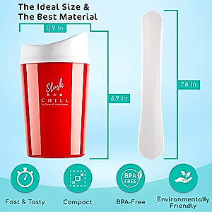Bingbong Slush and Shake Maker – Frozen Slush Cup for Instant, Ice cream maker for kids, Smoothies – Slushy Cup Maker for the Whole Family Home DIY Smoothie Cup – BPA Free, Multiple Colors
