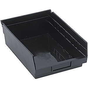 Quantum Storage Systems QSB107BK Economy Shelf Bin, 11-5/8" Length x 8-3/8" Width x 4" Height, Black, Pack of 20