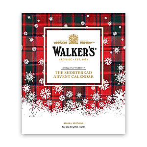 Walker’s 2023 Advent Calendar with Shortbread Cookies from Scotland - 28 Count (10.4 oz) - Limited Edition Cookie Box with Christmas Cookies in Various Shapes and Flavors
