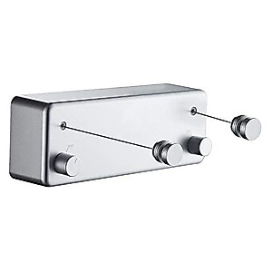 JOOM Retractable Clothesline Indoor Double Clothes Lines retracting | Heavy Duty for Drying Laundry line Outdoor|Wall Mounted Stainless Steel 13.8Feet Two line (Blue Grey)