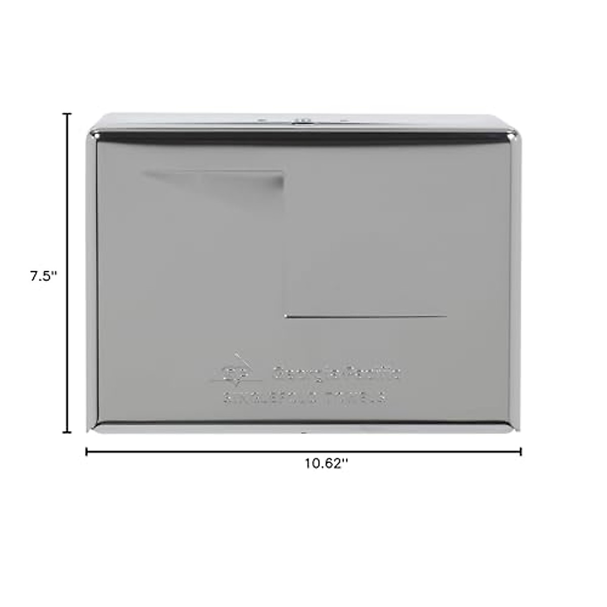 GEORGIA-PACIFIC Singlefold Paper Towel Dispenser by GP PRO (Georgia-Pacific), Chrome, 56720, 10.625" W x 6.000" D x 7.500" H
