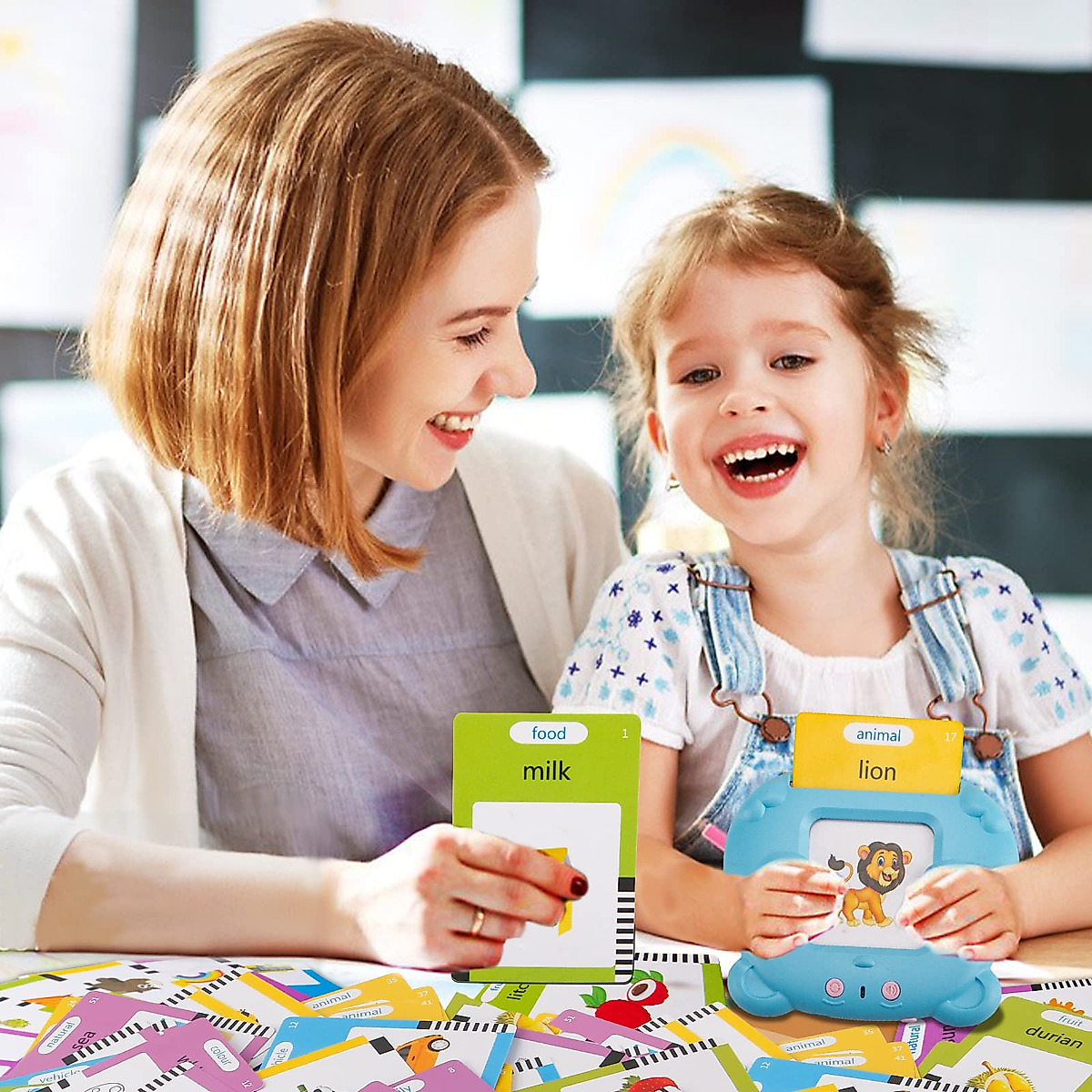 Talking Flash Cards,BAIBAOLE 112 PCS Flash Cards 224 Words Toddler Learning Educational Toys Speech Therapy Toys for Autistic Children