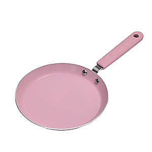 Nonstick Frying Pan Skillet, 7" Pink Skillet with Non Stick Coating, Aluminum Egg Pan with Stay Cool Handles, Practical Kitchen Cookware for Home Restaurant, Non Toxic, Induction Compatible (7 inch)
