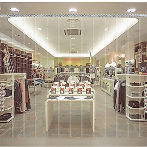 PVC Plastic Air Conditioner Partition Curtain，Clear Waterproof Commercial Industrial PVC Plastic Door Curtain 0.08”Thick for Warehouse Doors, Walk-in Freezers (Size : 120x220cm/47.24x86.61in)