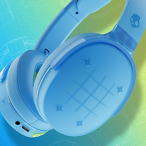 Skullcandy Hesh Evo Bluetooth Headphones for iPhone and Android with Microphone / 36 Hours Battery Life/Great for Music, School, Travel and Gaming/Wireless Headphones - Clear Blue