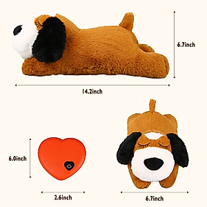 ZALBYUY Heartbeat Puppy Toy, Puppy Sleep Aid Toy, Small Dog Training Toys for Separation Anxiety Relief, Pets Plush Toys for Dogs Cats (Yelow)