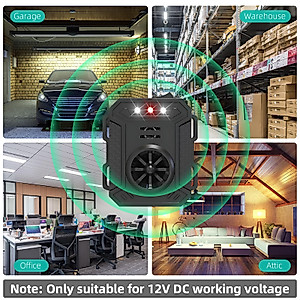 2024 Upgraded Rodent Repellent Ultrasonic Under Hood 2 Pack Mouse Repellent with Strobe Light Keep Mouse Rodents Squirrel Rat Mice Out of Car Engine Truck RV Rodent Deterrent for Vehicle Protection