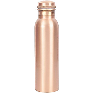 Moonovator Copper Water Bottle – 34 Oz, Large Vessel, Ayurvedic Copper Bottle, Leak Proof, Drinking Bottle | Copper Pitcher, Stay Hydrated and Enjoy Immediate Health Benefits (Plain)
