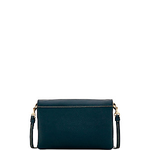 Dooney & Bourke Handbag, Pebble Grain Foldover Zip Crossbody - Black