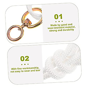 Toddmomy 2pcs Bull Bridle Cowboys Lanyard halters for Horses bitless Bridle Poly Rope Goat Halter Outdoor Cattle Halter Cattle Cattle Bridle Iron Hanging Neck White Supplies