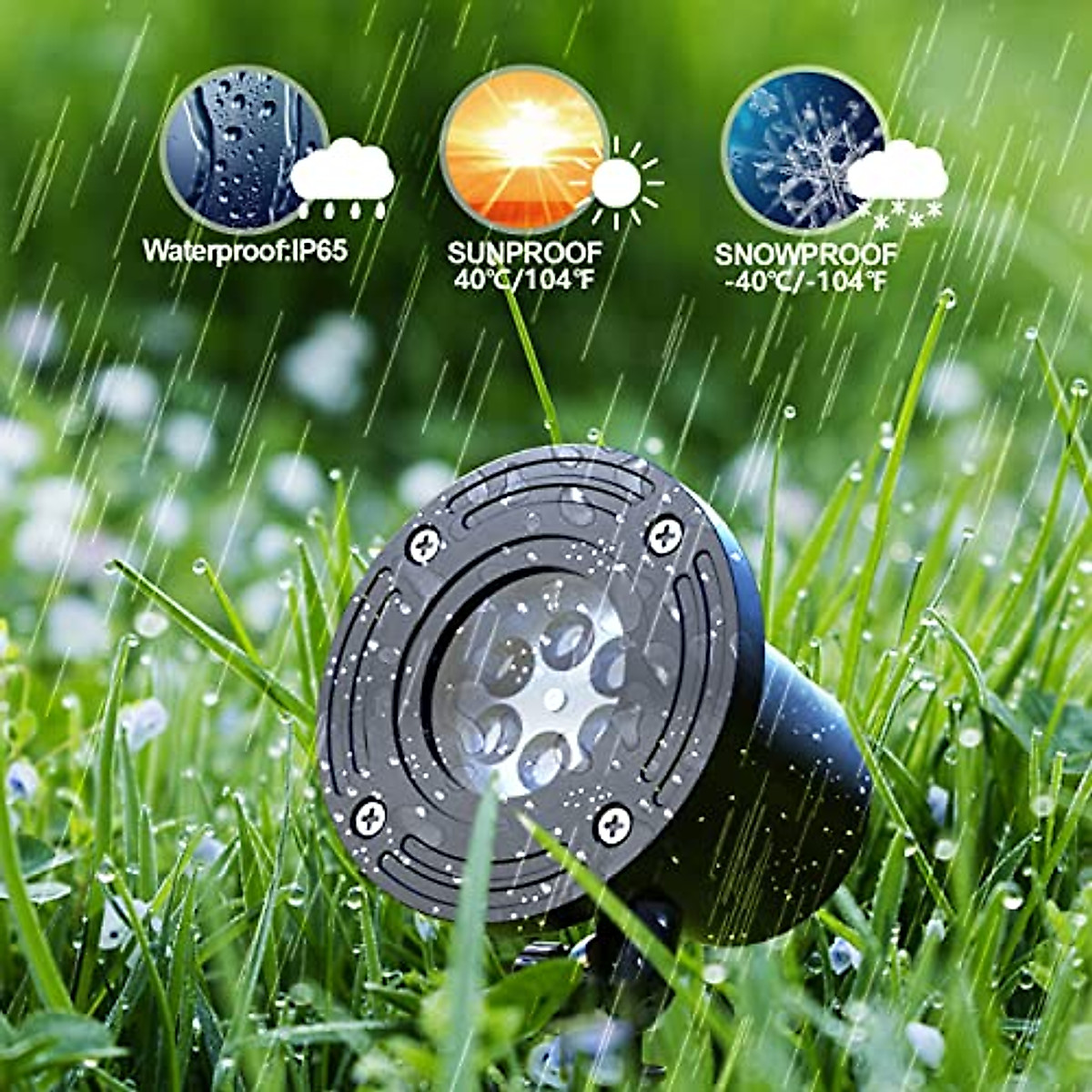 New 2023 Christmas Snowflake Projector Lights,Indoor Outdoor Waterproof LED Snowfall Projection Lamp for Christmas Theme Party, Holiday, Halloween, Home Birthday Party and Garden Xmas Decoration